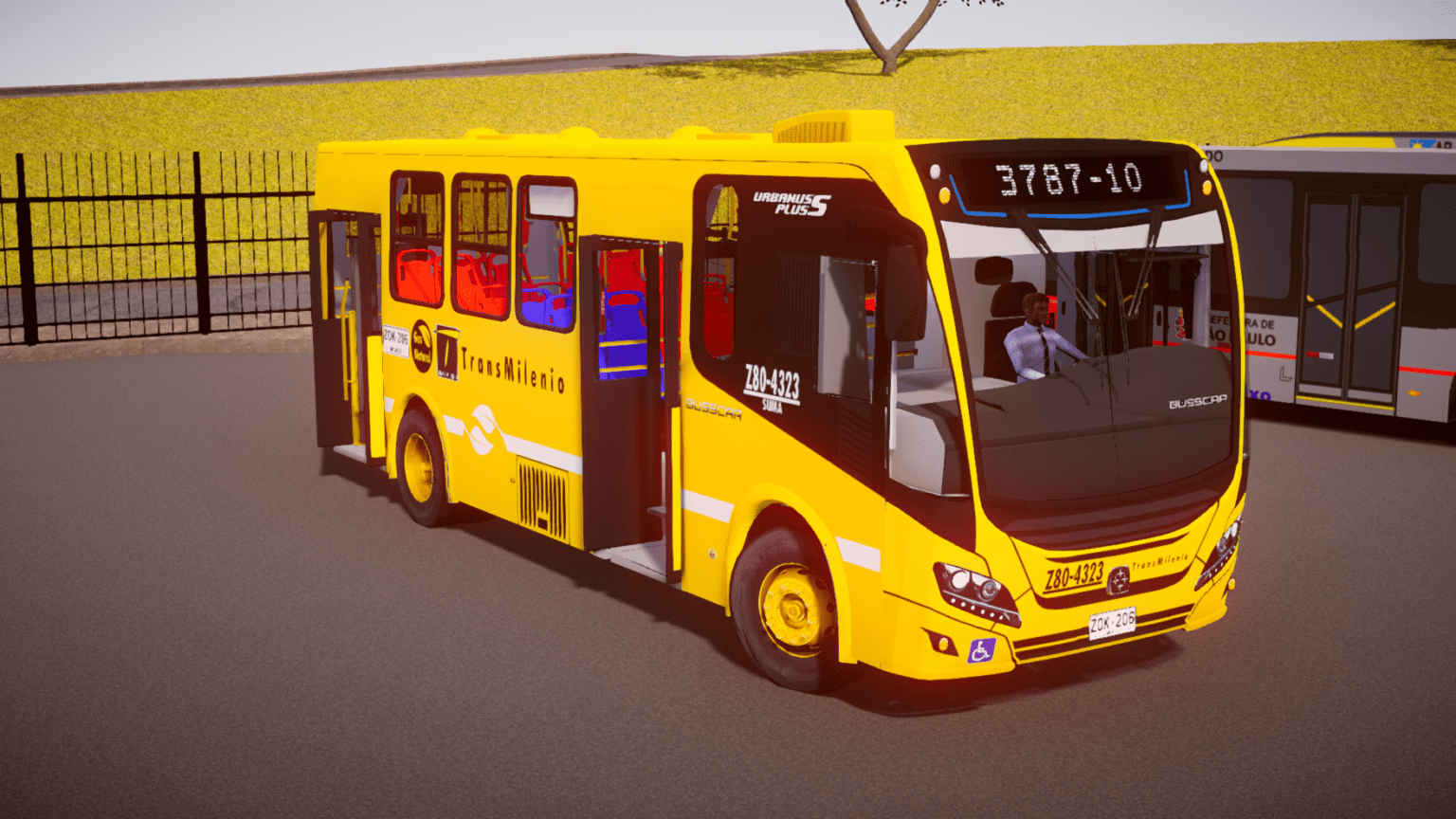 Mod | Busscar Urbanuss Pluss S5 Scania F280 GNV padrão Colômbia (Fase 2 ...